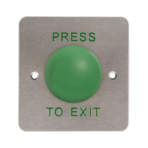 ESP EVEXITM Stainless Steel Flush Mounting Push-To-Exit Green Mushroom ...