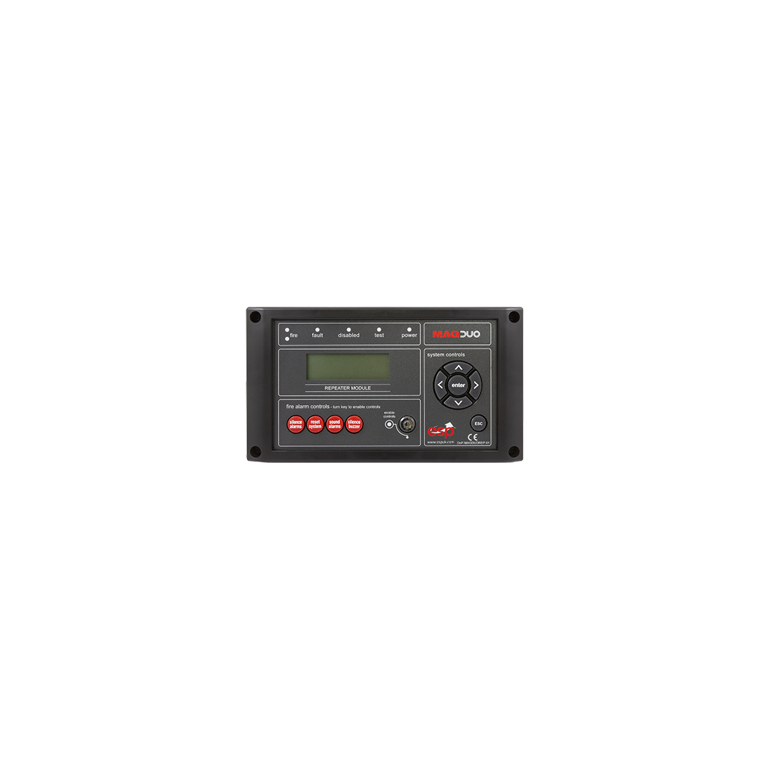 ESP MAGDUOREPB MAGDUO Black Bi-Wire Repeater Panel For 4 Zone / 8 Zone ...