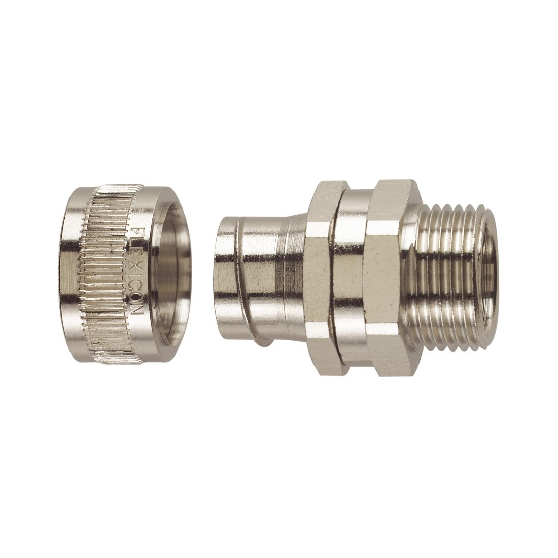 Flexicon FU20-M20-S Type S Nickel Plated Brass Straight Swivel External ...