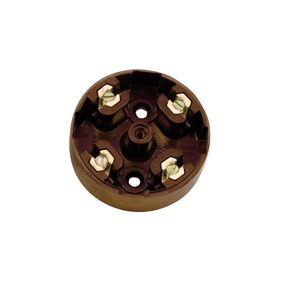 BG Electrical 491 Brown 4 Terminal Knockout Junction Box 20A DiaØ: 59mm ...