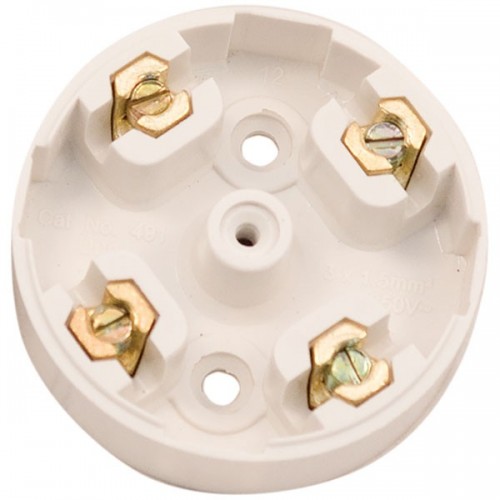 BG Electrical 491W White 4 Terminal Knockout Junction Box 20A DiaØ ...