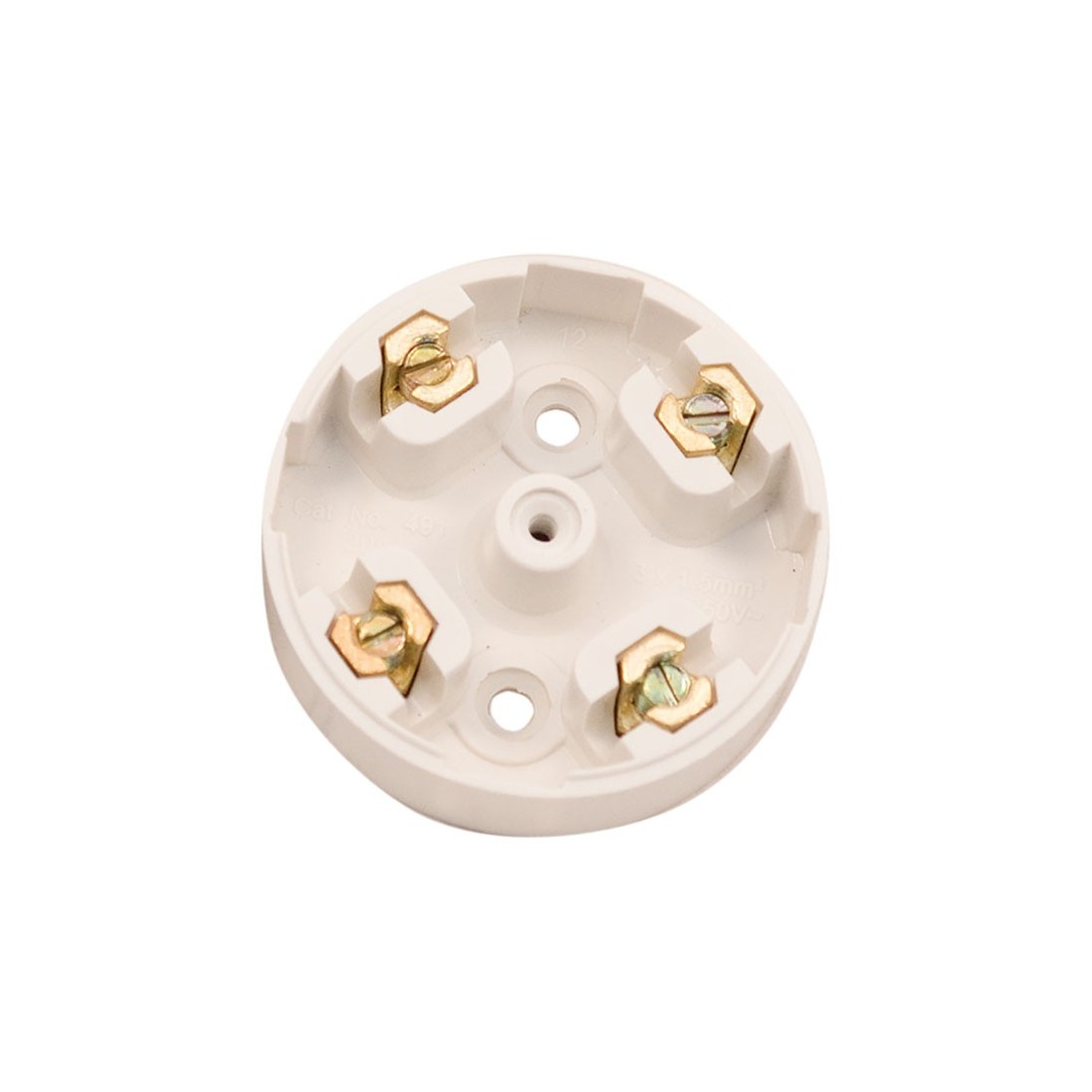 BG Electrical 491W White 4 Terminal Knockout Junction Box 20A DiaØ ...