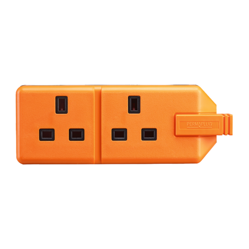 BG Electrical ELS132O Permaplug Orange Rubber 2 Gang Heavy Duty ...