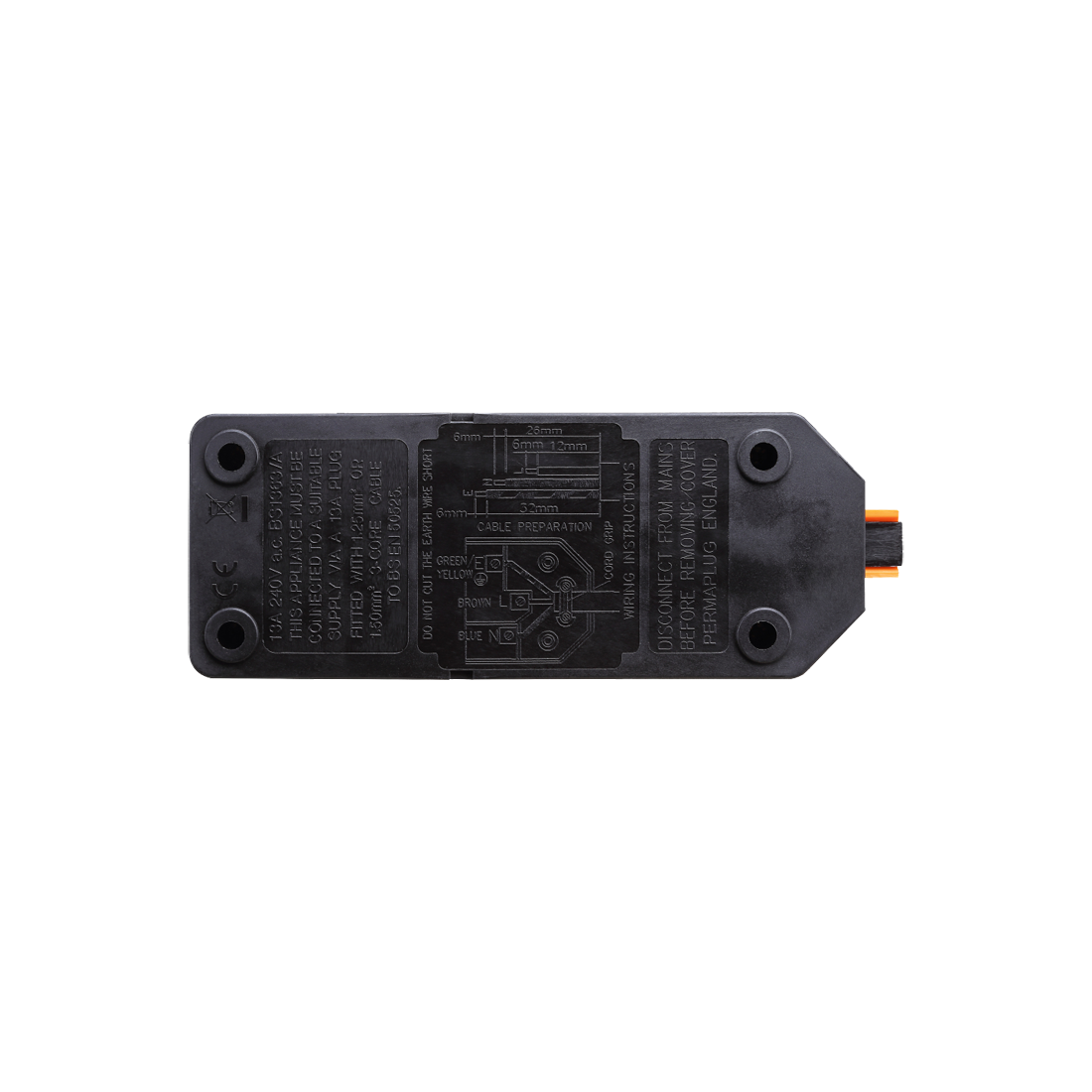 BG Electrical ELS132O Permaplug Orange Rubber 2 Gang Heavy Duty ...