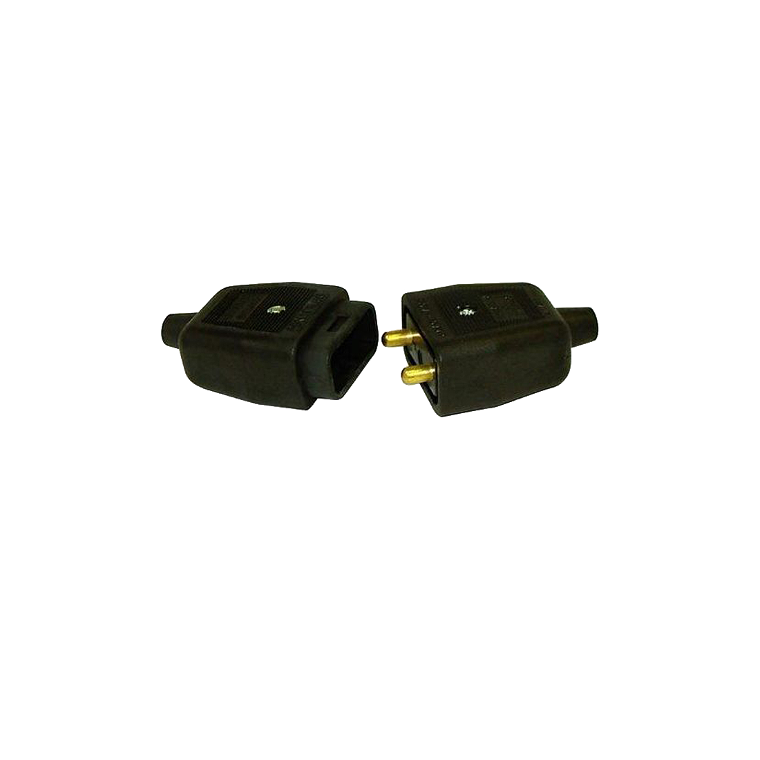BG Electrical NC102B Permaplug Black Rubber 2-Pin Heavy Duty In-Line ...