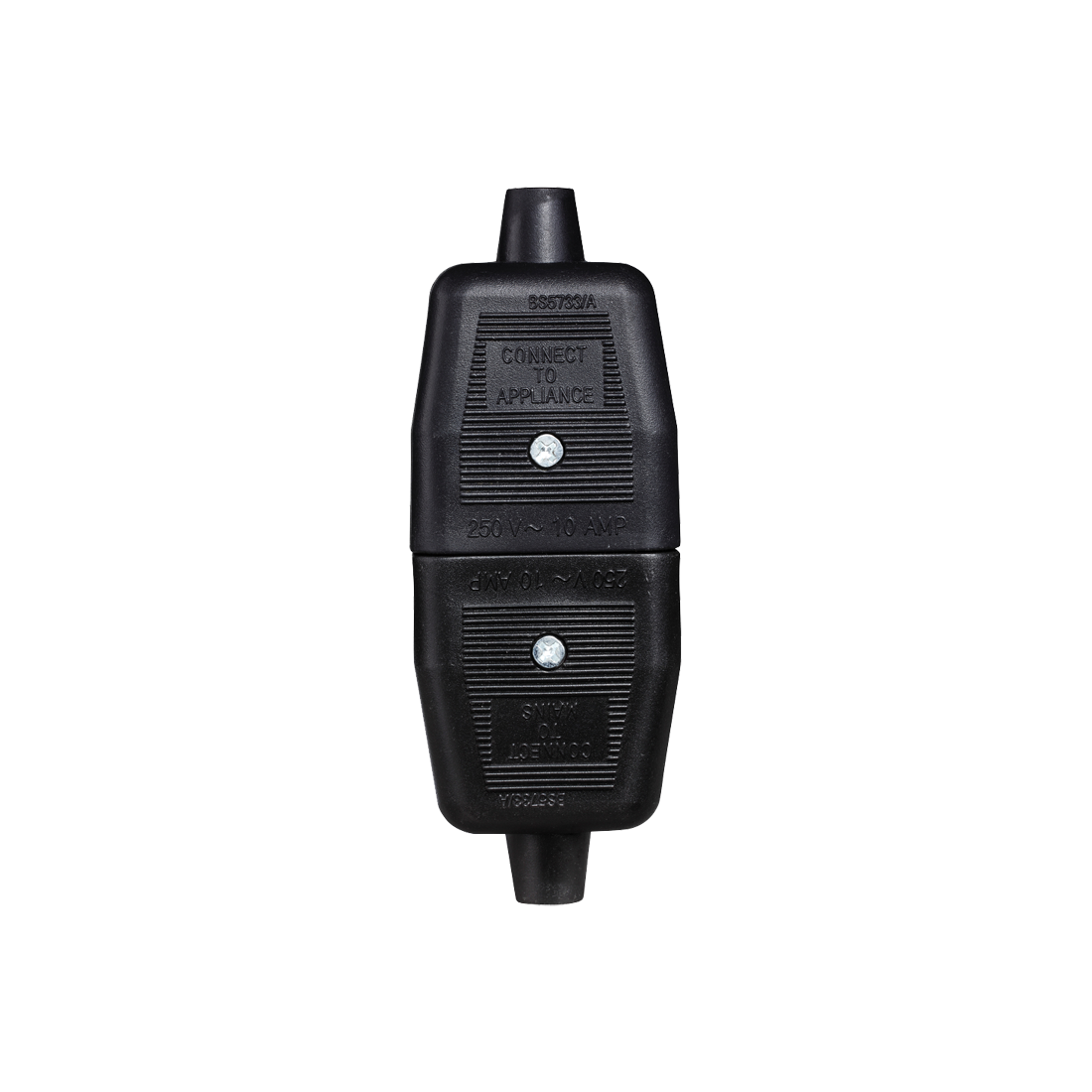 BG Electrical NC103B Permaplug Black Rubber 3-Pin Heavy Duty In-Line ...
