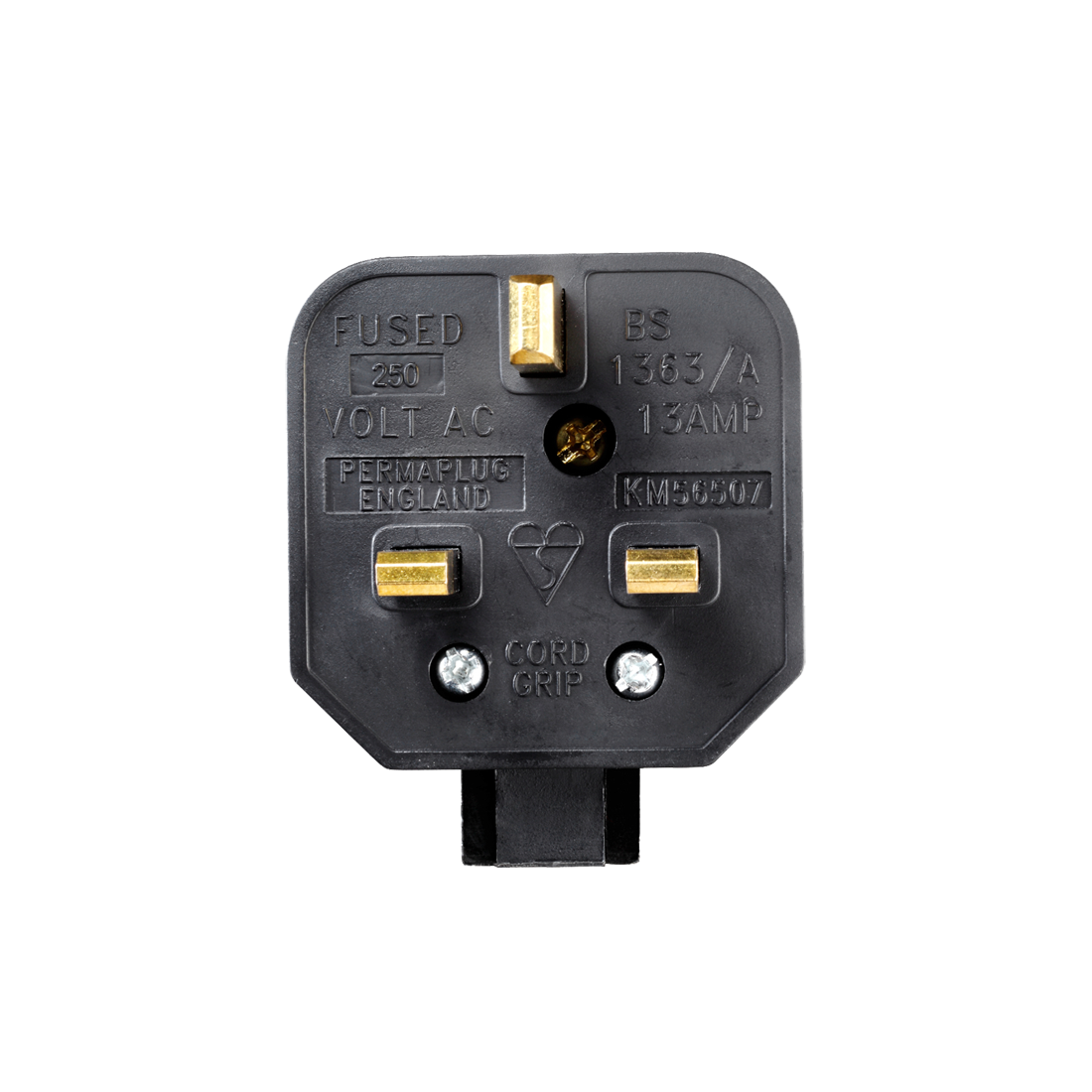 BG Electrical HDPT13B Permaplug Black Rubber Sleeved Heavy Duty 3-Pin ...