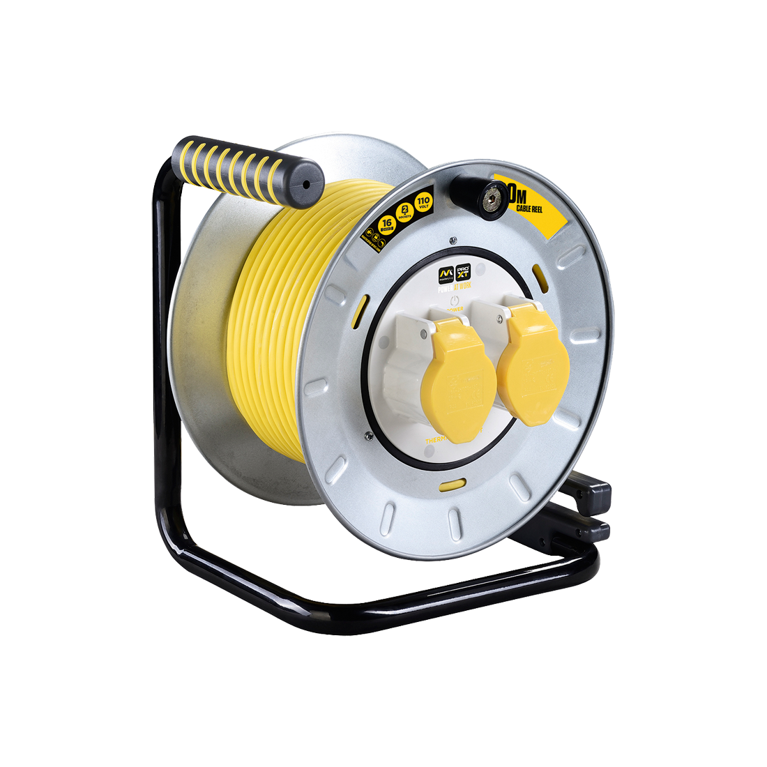 BG Electrical OTMU30162LV Pro-XT Metal Open Cable Reel With Yellow ...