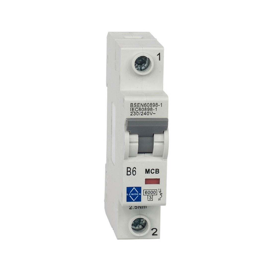 Lewden G06-1B06 1 Module Single Pole Type B Miniature Circuit Breaker MCB - For Domestic ...
