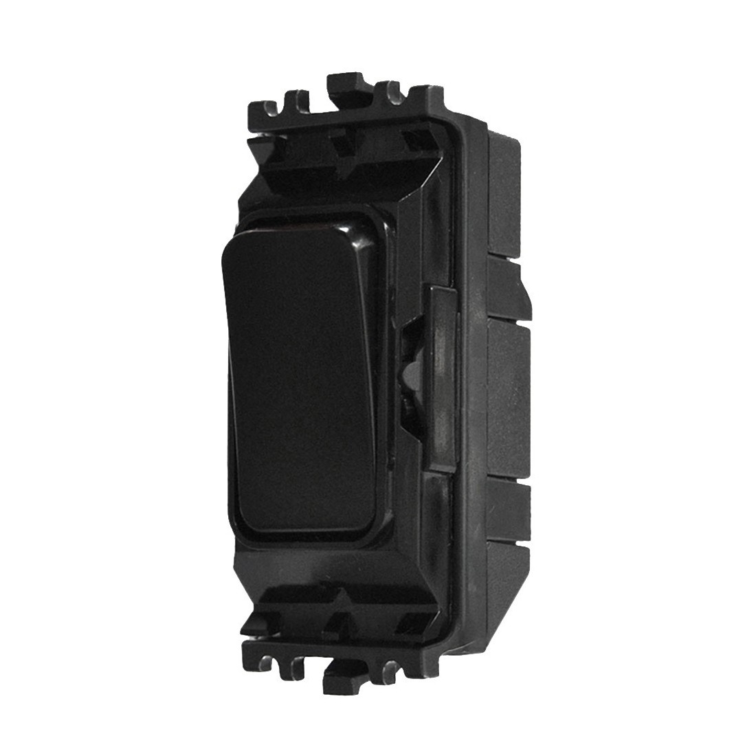 MK Electric K4896BLK Grid Plus Black 1 Module Double Pole 1 Way Grid ...
