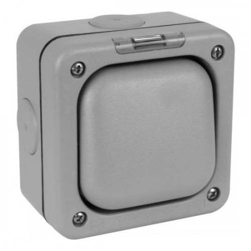 MK Electric K56400GRY Masterseal Plus Grey 1 Gang 1 Way Single Pole ...