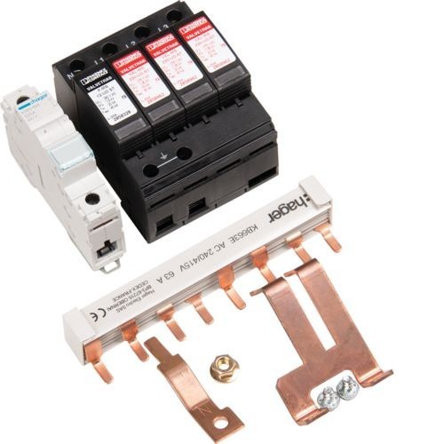 Hager JK102SPD Type 2 Surge Protection Kit For Invicta3 Type B ...