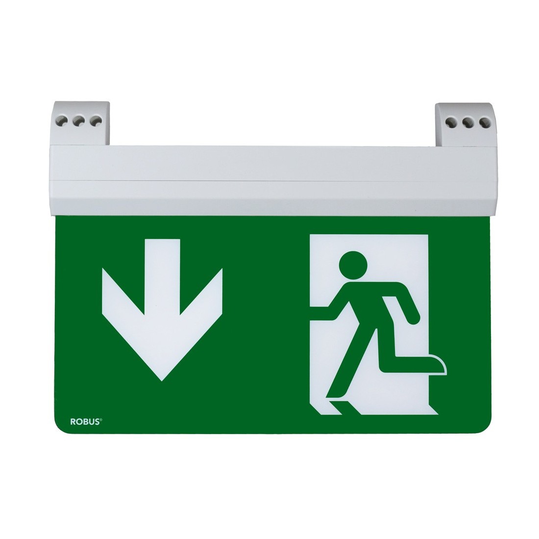 Robus RSS1P5D-01 Swiss White LED Maintained Blade Style Emergency Exit ...