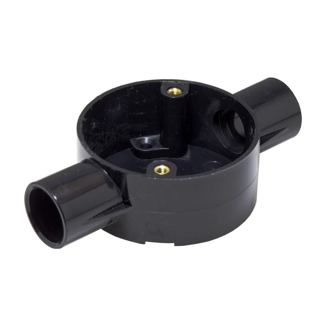 Marshall Tufflex 2MRB3BK Black 20mm PVC-U Conduit Round 2 Way Through ...