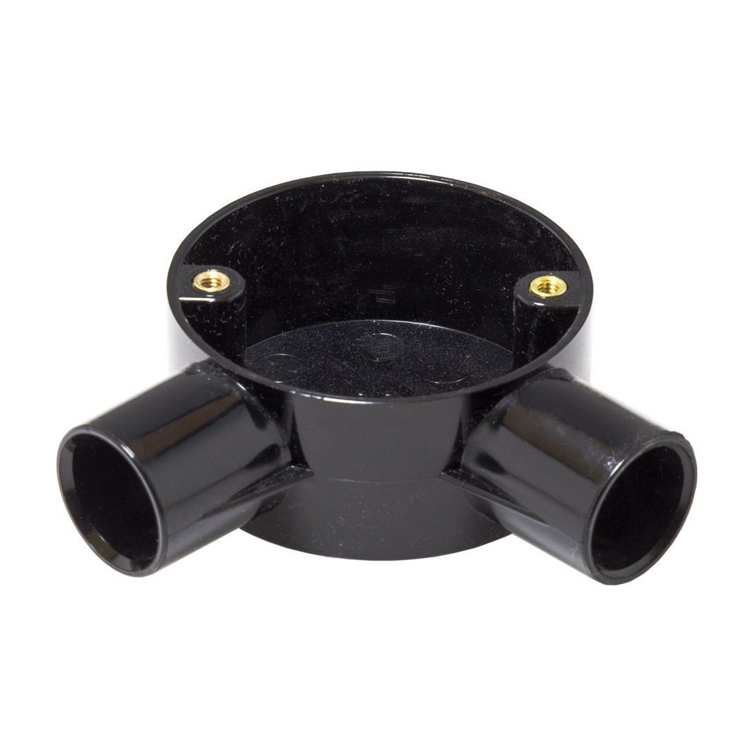 Marshall Tufflex 2MRB4BK Black 20mm PVC-U Conduit Round 2 Way Angle Box ...