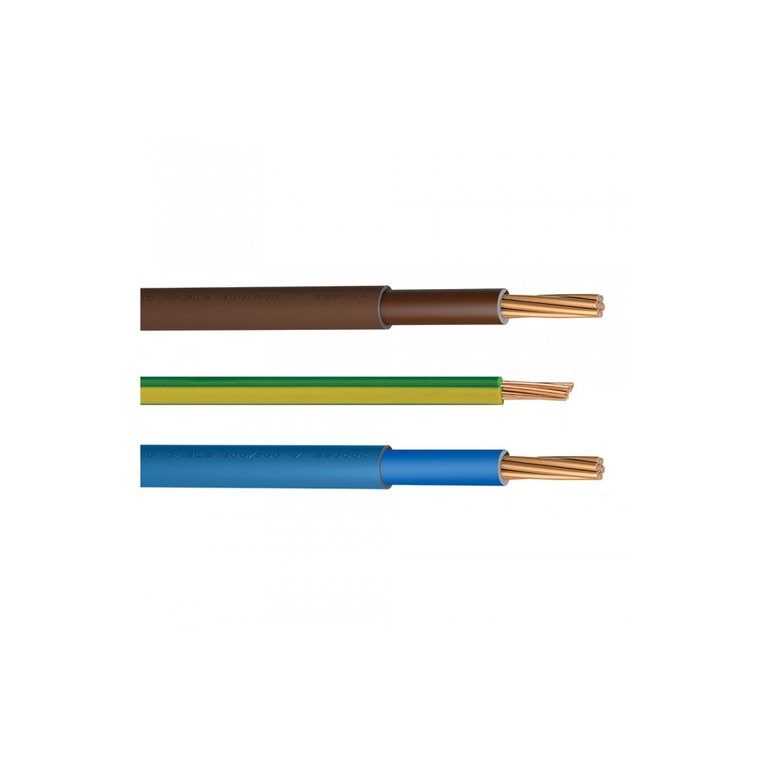 FLEXITAIL253M 3m Flexible Meter Tails 2 x 6181Y 25mm Brown & Blue and 1 ...