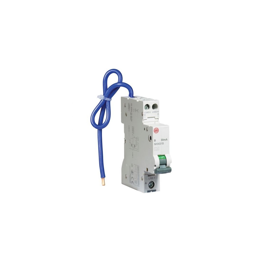 Wylex NHXS1B06 6A/6kA/30mA SP&N Type B Reduced Height RCBO - IE