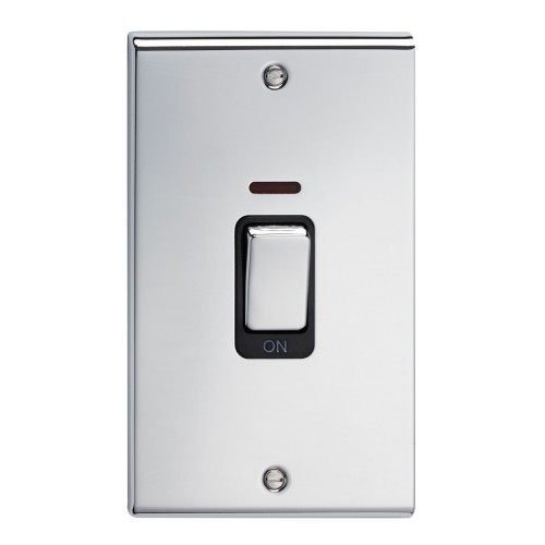Deta SD1301PCHB Slimline Decor Chrome Screwed DP Control Switch With ...