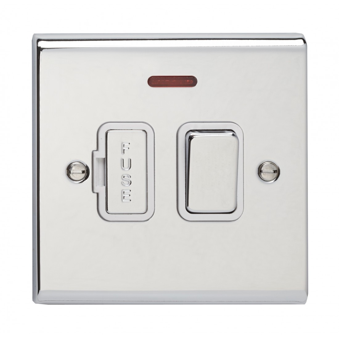 Deta SD1371CHW Slimline Decor Chrome Screwed Double Pole Switched Fused ...