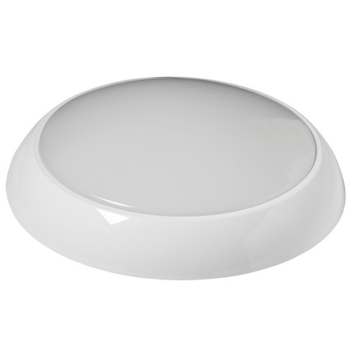 Robus RS100LEDCCT3E-01 Golf Slim White Emergency Round Slim Profile CCT LED Bulkhead With ...