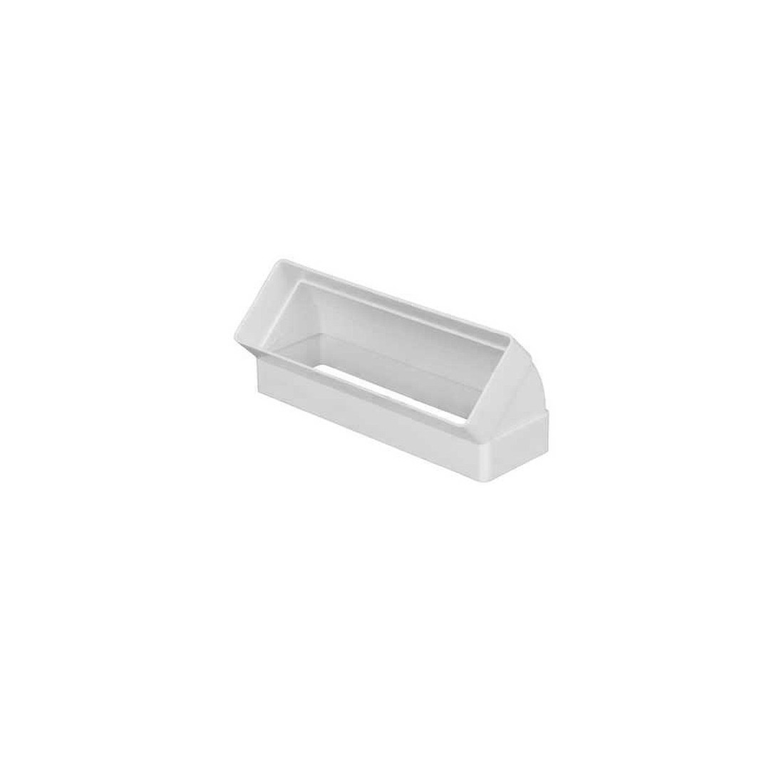 Domus 575 System 125 White Flat Rigid Duct 45° Vertical Bend Width ...