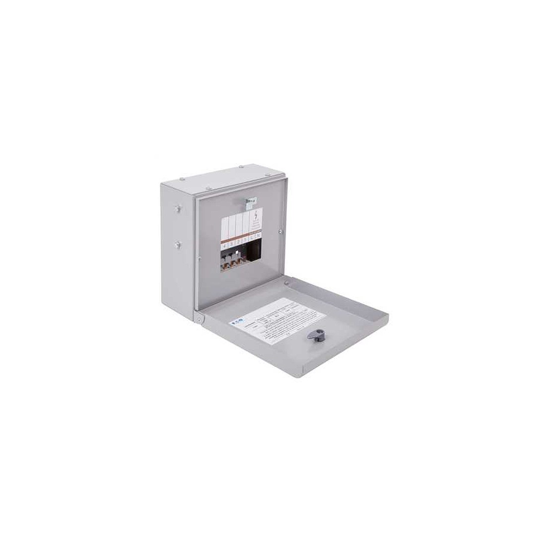 Eaton EAM4 Memshield3 Grey Metal 4 Way Single Phase SPN Type A Distribution Board - Requires ...