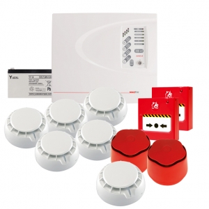 ESP FLK4PH MAGFIRE White 4 Zone Conventional Fire Kit Alarm Kit With ...