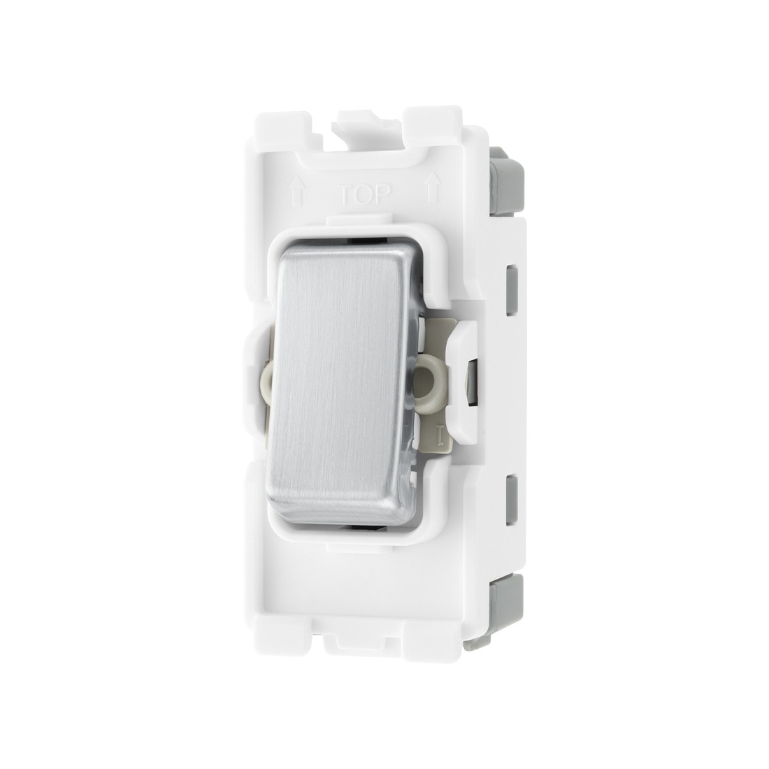 BG Electrical RBS12 Nexus Grid Brushed Steel 1 Module Single Pole 2 Way ...