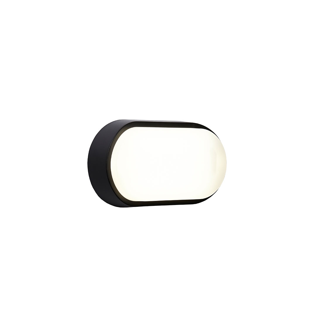 Ansell Lighting AHELED/OB Helder 12W Oval CCT LED Black Bulkhead ...