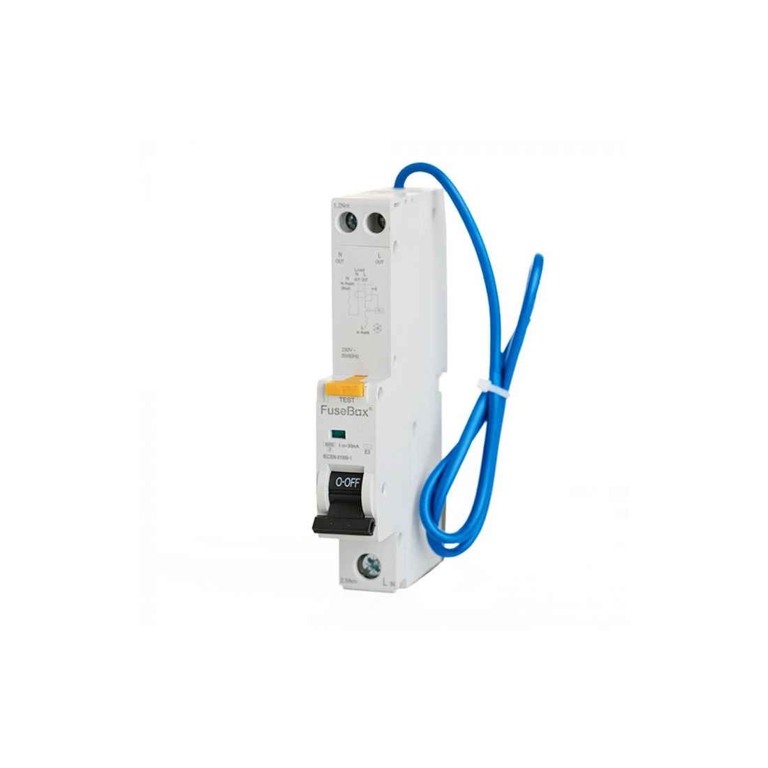 Fusebox RTA064030B 1 Module Single Pole Type-A B-Curve RCBO 40A 6kA 30mA - Internet Electrical