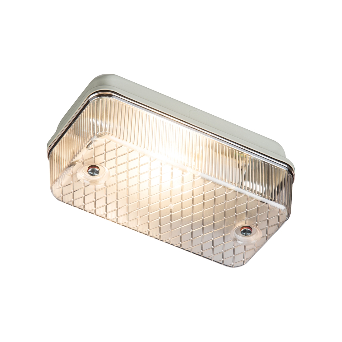 Knightsbridge E27PC Grey Aluminium Traditional Style LED Bulkhead With ...