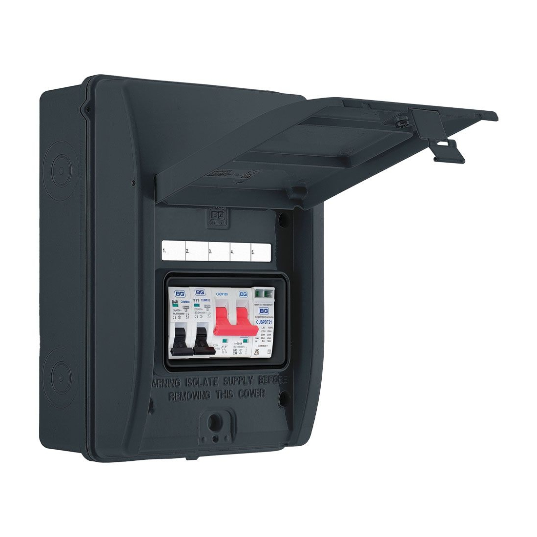 BG Electrical CFEV2 18th Edition IP65 EV Consumer Unit With 100A Switch ...