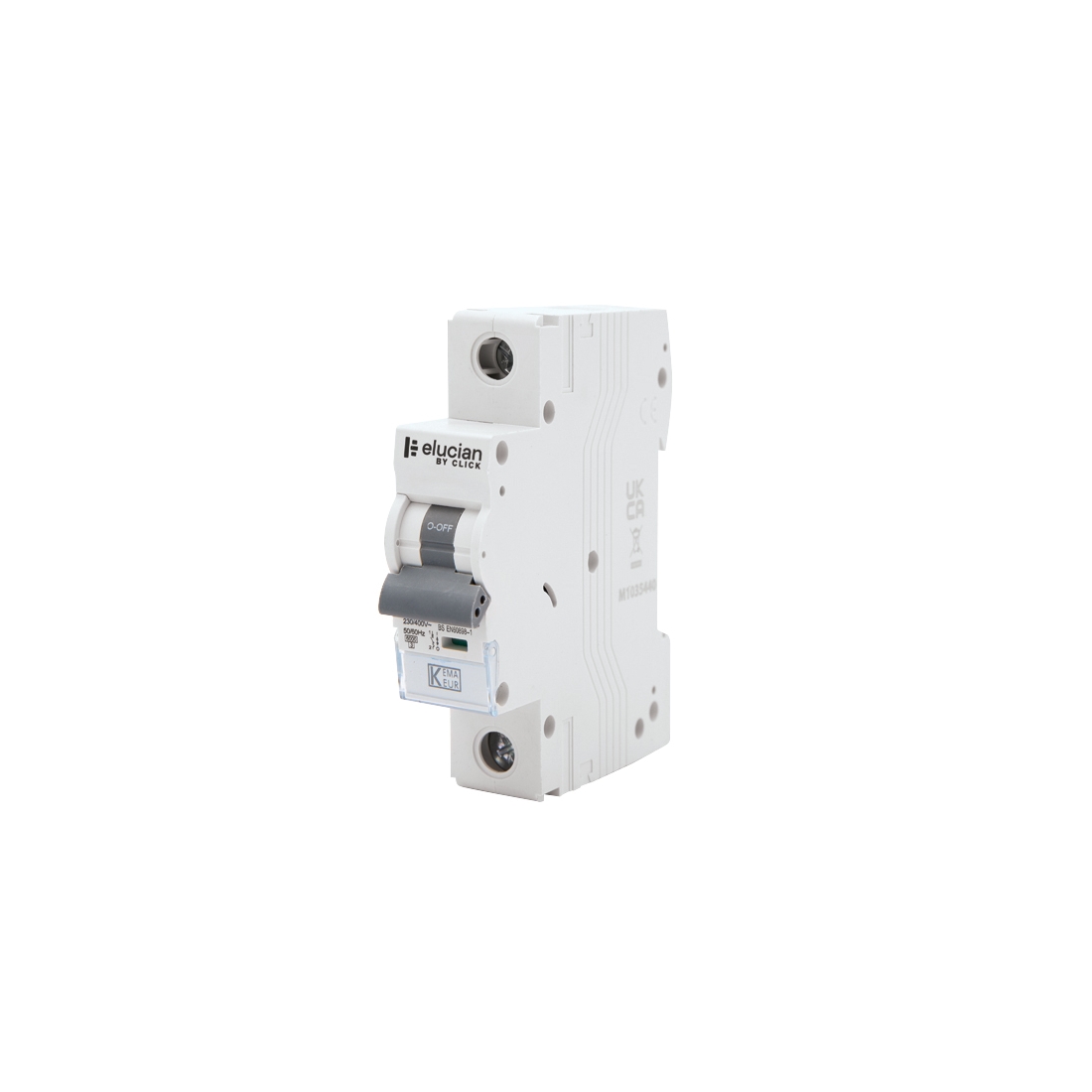 Scolmore CU1MCB6B Elucian 1 Module 6A 6kA SP B Curve Miniature Circuit Breaker MCB - For ...