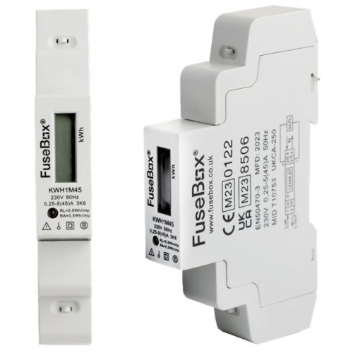 Fusebox KWH1M45 1 Module kWH Meter (M.I.D. Approved) 45A 230V ...