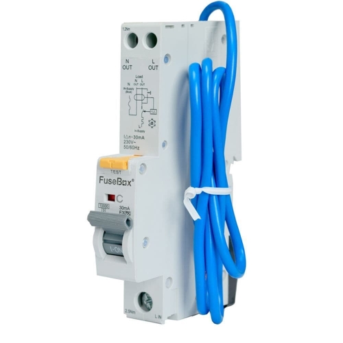 Fusebox RTA105030C 1 Module Single Pole Type A C Curve RCBO For Commercial Installations 50A ...