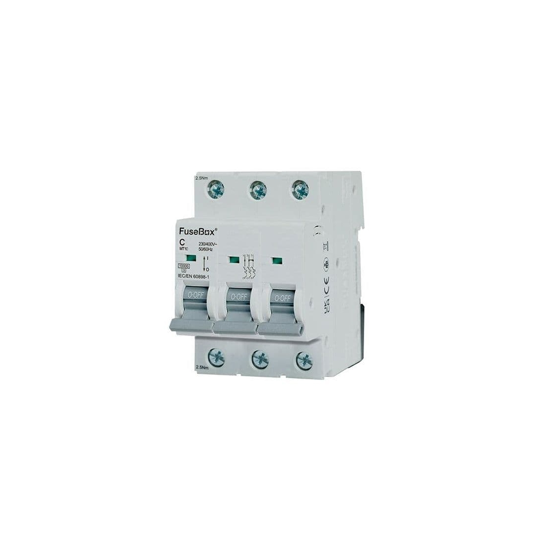 Fusebox MT10C633 3 Module Single Pole C Curve Miniature Circuit Breaker MCB - For Commercial ...