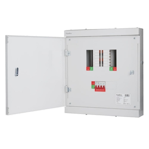 Fusebox TPN04FB Metal 4 Way Type B Three Phase TPN Distribution Board With 125A 4P Isolator ...