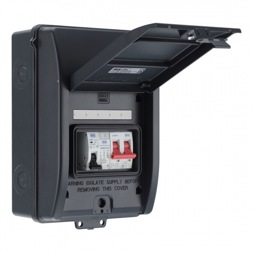 BG Electrical CFEV6 IP65 EV Consumer Unit With 100A Switch Isolator, 1 ...