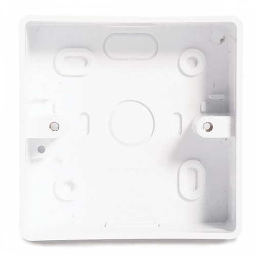 BG Electrical CMP8132 1 Gang 32mm PVC Mounting Box With Round Corners - IE