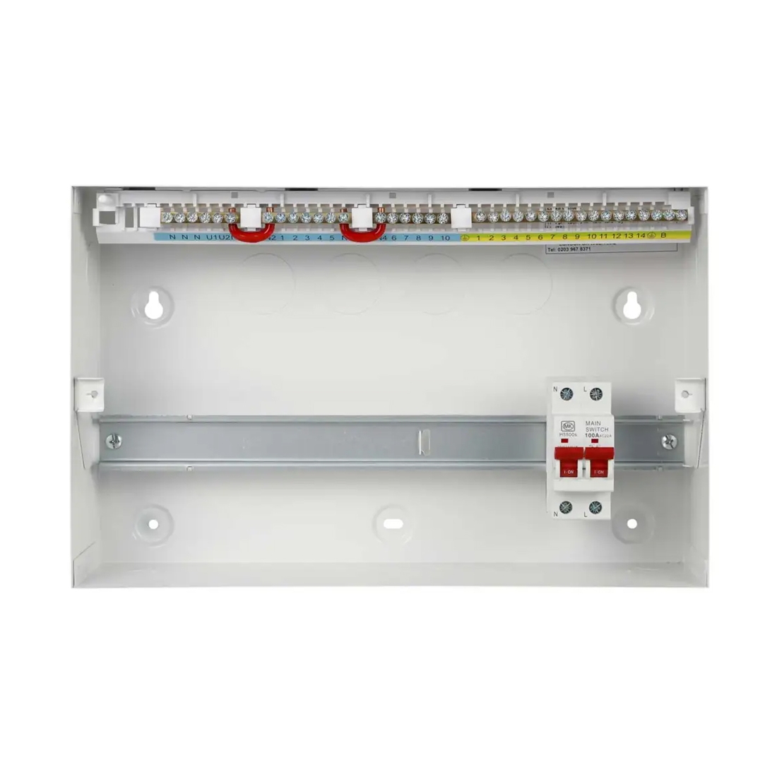 MK Y5716SMET Sentry White 16 Way Main Switch Consumer Unit With 100A ...