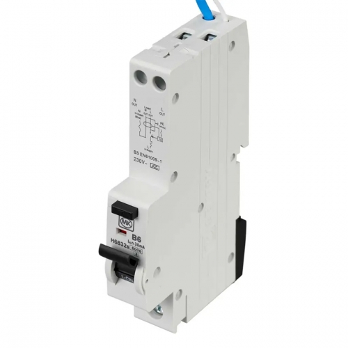 MK H6832s Sentry 1 Module 6A 6kA 30mA SP Type A B Curve RCBO - For Domestic Installations ...