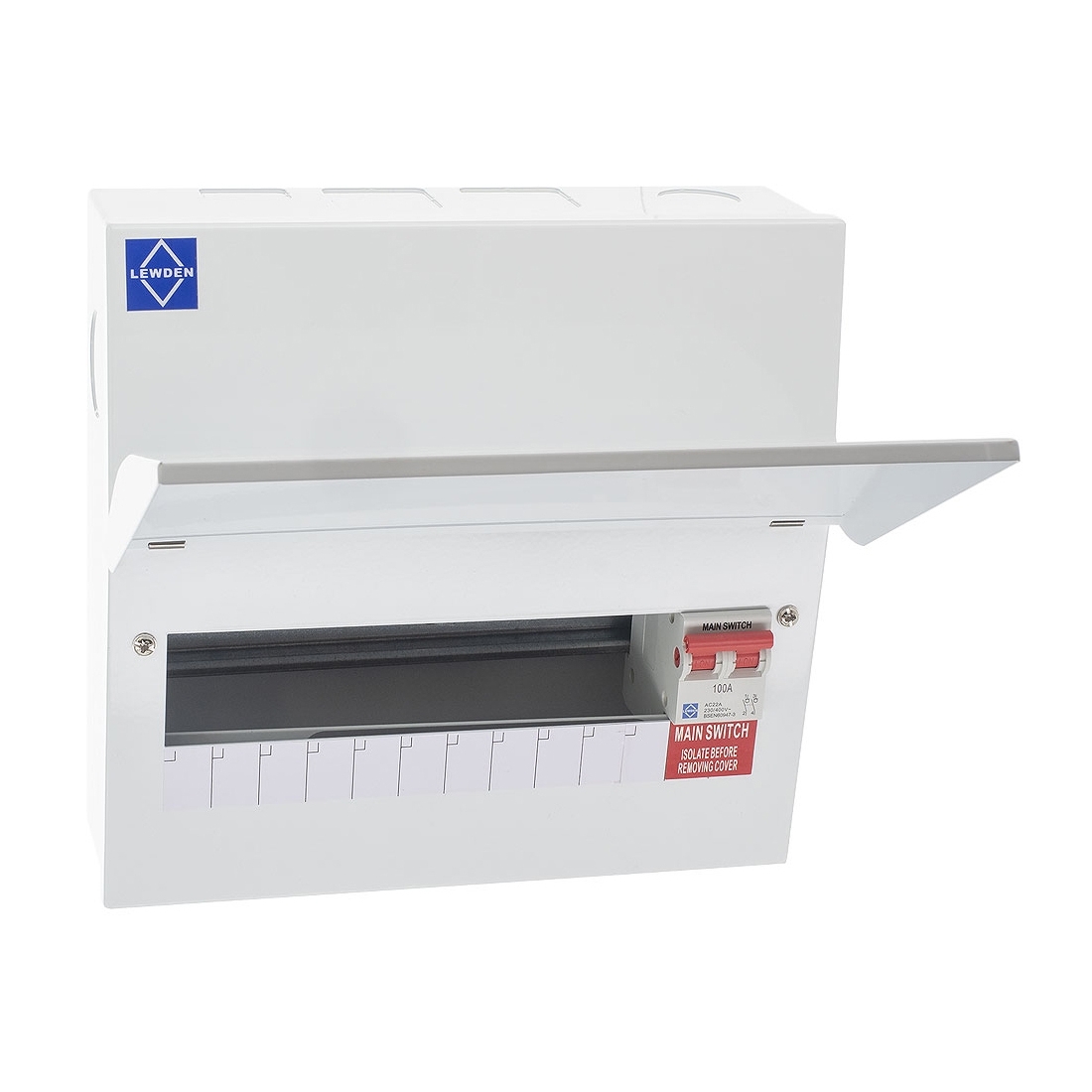 Lewden PRO-R11W-R1 11 Way Switch Isolator Consumer Unit With 100A ...