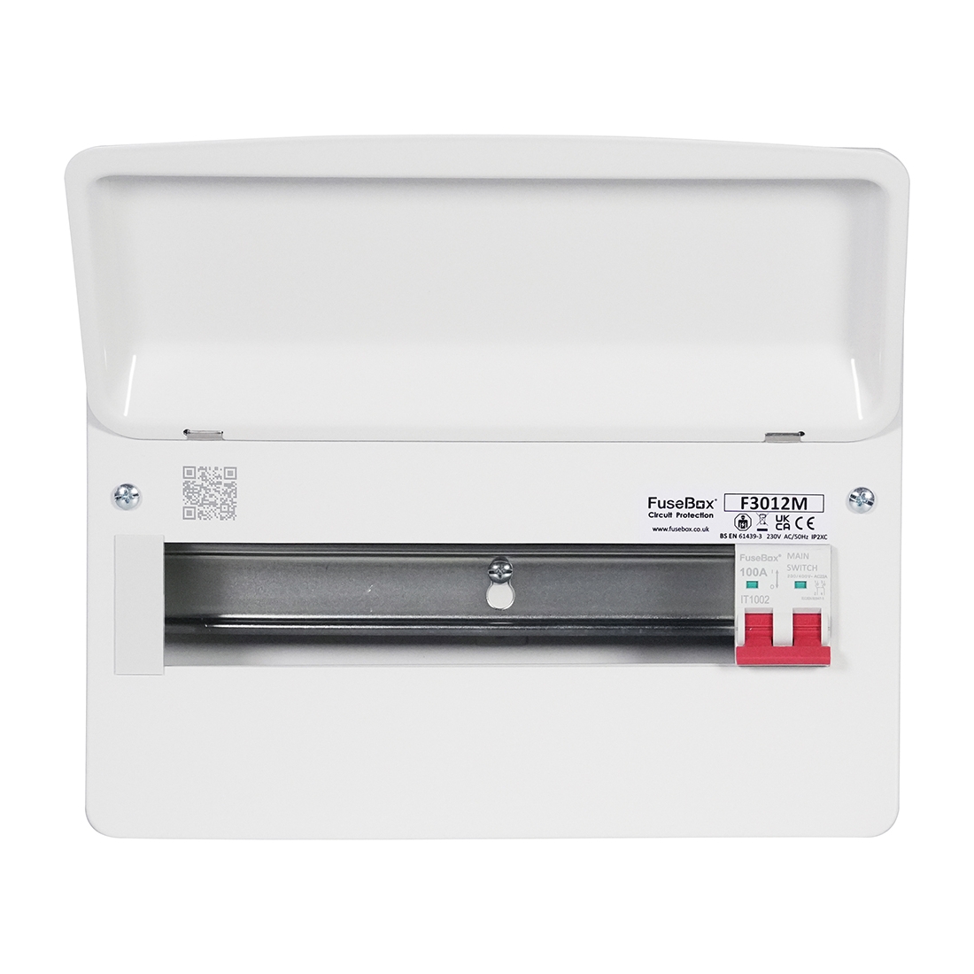 Fusebox F3012M F3 Series White 12 Way 100A Switch Isolator Consumer ...