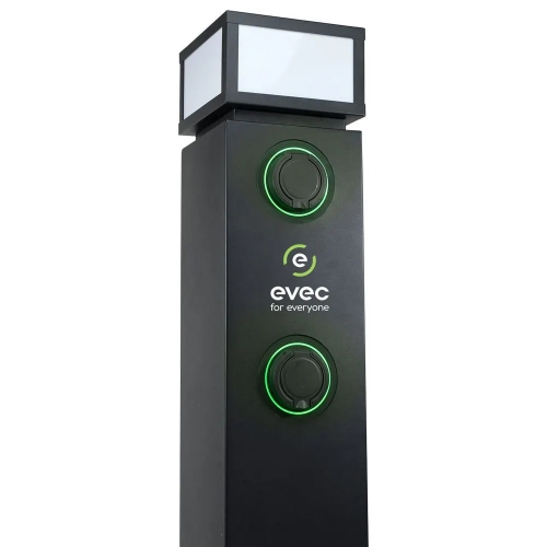 EVEC EDP02 22 kW Dual-Socket Pedestal EV Charger – Smart & Durable Charging