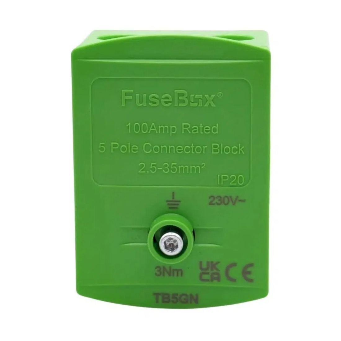 Fusebox TB5GN Green IP20 5 Pole 100A Terminal Block 2.5mm - 35mm ...