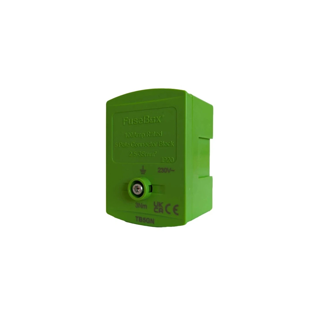 Fusebox TB5GN Green IP20 5 Pole 100A Terminal Block 2.5mm - 35mm ...