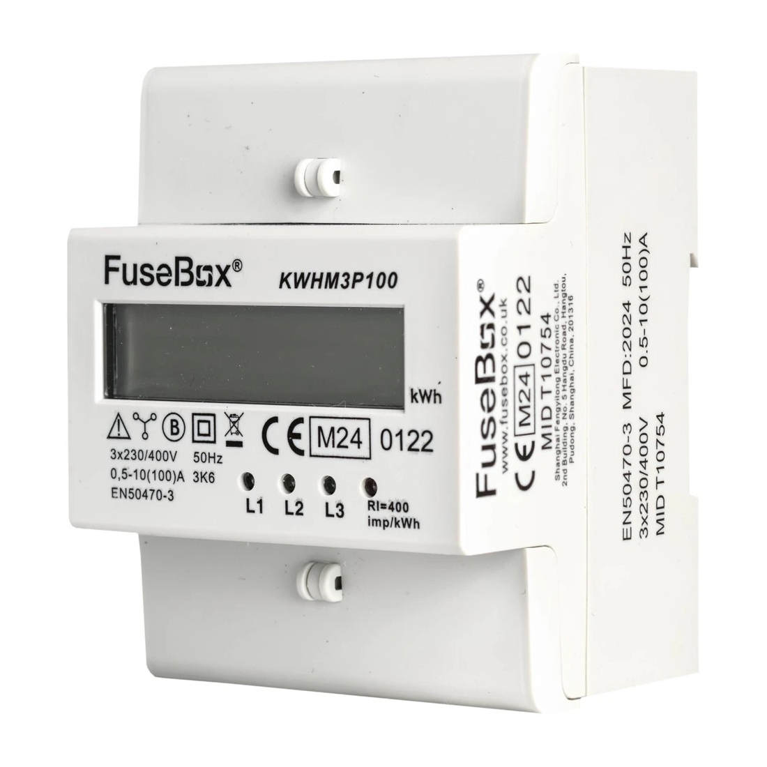 Fusebox KWHM3P100 4 Module Digital MID Approved Direct Connected kWh ...