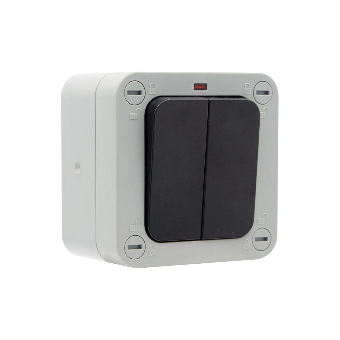 Timeguard TW1222 Weathersafe Grey 20Ax IP66 2 Gang 2 Way Switch With ...