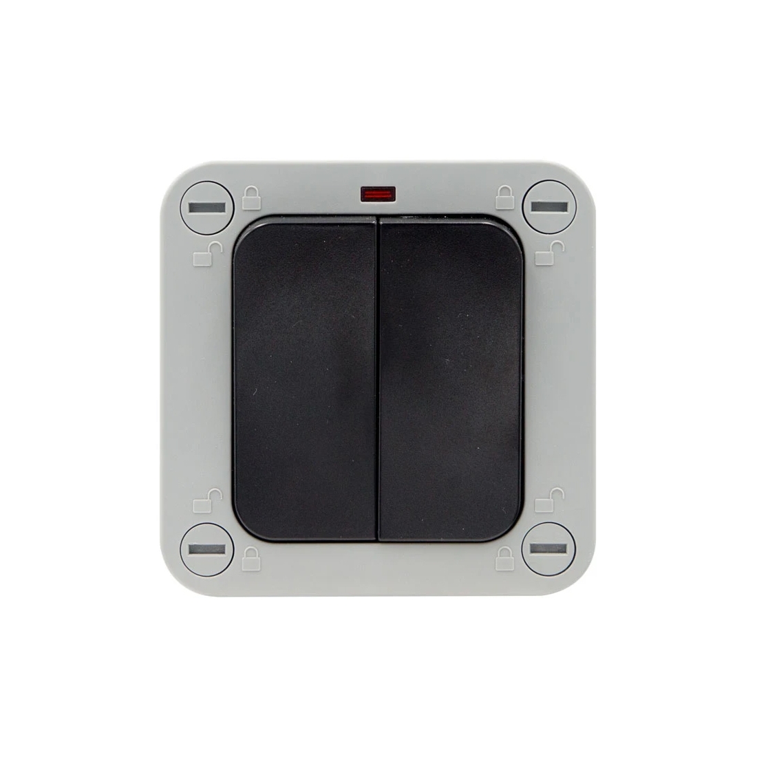 Timeguard TW1222 Weathersafe Grey 20Ax IP66 2 Gang 2 Way Switch With ...