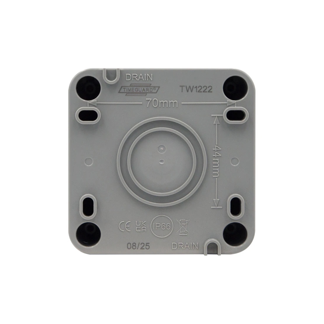 Timeguard TW1222 Weathersafe Grey 20Ax IP66 2 Gang 2 Way Switch With ...